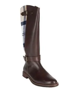 Barbour Boot Dark Size Leather, Textile Fibers - Brown