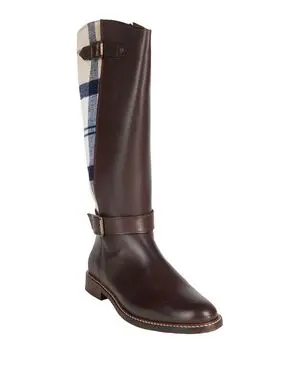 Barbour Boot Dark Size Leather, Textile Fibers - Brown