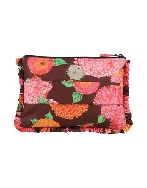 La DoubleJ Floral-print Twill Clutch - Brown