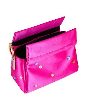 Marni Cross-body Bag In Viscose, Silk, And Brass - Pink