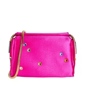 Marni Cross-body Bag In Viscose, Silk, And Brass - Pink