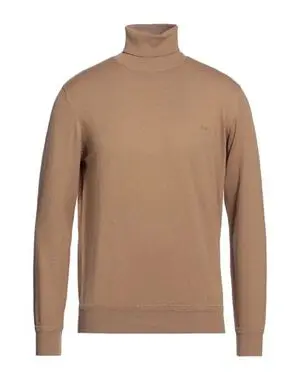 LIU •JO MAN Turtleneck Knit Top Camel