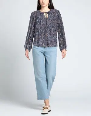 MARANT ETOILE Dark Floral Print Viscose Blouse