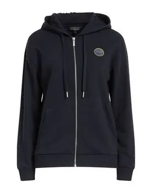 Armani Exchange Cotton And Polyester Blend Sweatshirt With Crystal Embellishments