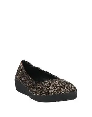 Fitflop Leather Ballet Flats - Black