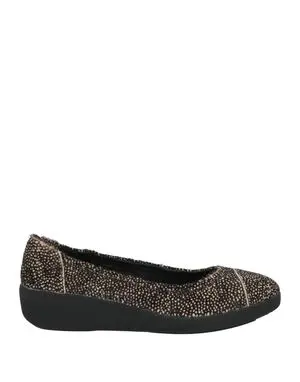 Fitflop Leather Ballet Flats - Black