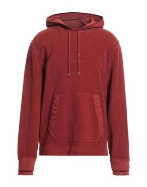 C.P. COMPANY Cotton Fleece Hoodie - Brick