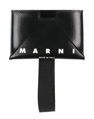 Marni Man Cardholder White Size - Polyester, Rubber Black