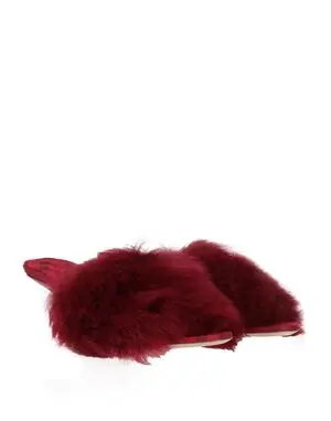 Burberry Shearling Sandals - Red