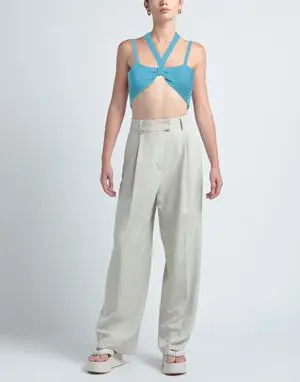 VICOLO Knit Crop Top - Azure