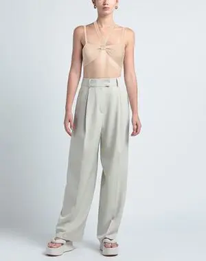 VICOLO Knit Crop Top - Beige