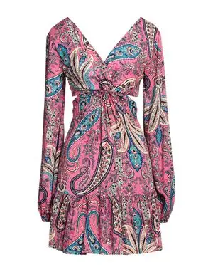 Anjuna Paisley Print V-neck Long Sleeve Mini Dress
