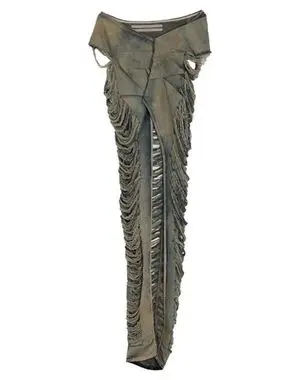 Rick Owens Denim Asymmetric Skirt
