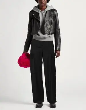 Sandro Cargo Pants In Polyester, Virgin Wool, And Elastane
