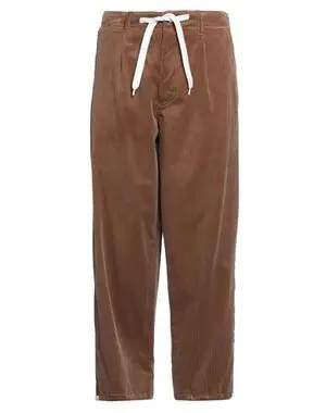Emporio Armani Cotton Corduroy Tapered Trousers - Brown