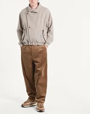 Emporio Armani Cotton Corduroy Tapered Trousers - Brown