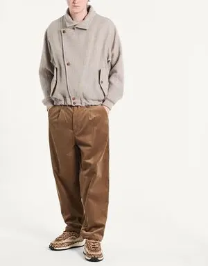 Emporio Armani Cotton Corduroy Tapered Trousers - Brown