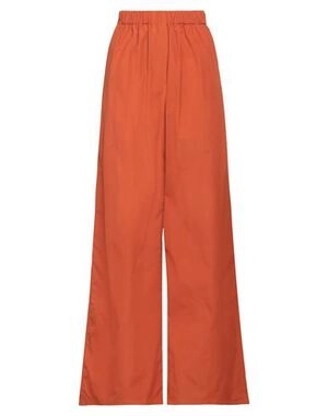 Max Mara Cotton Wide-leg Pants - Rust