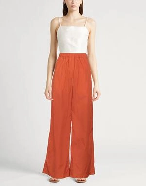 Max Mara Cotton Wide-leg Pants - Rust