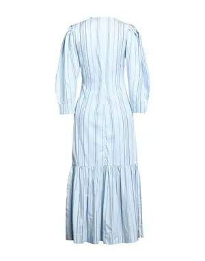 GANNI Midi Dress In Sky Organic Cotton