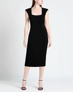 Pinko Midi Bodycon Dress With Tulle Trim
