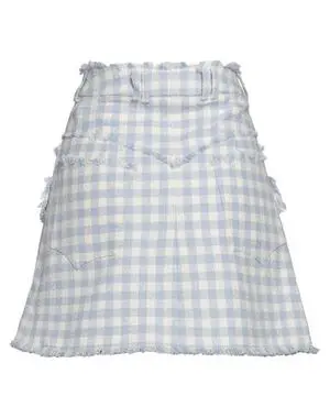 Balmain Checked Cotton Blend Mini Skirt