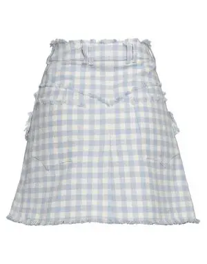 Balmain Checked Cotton Blend Mini Skirt