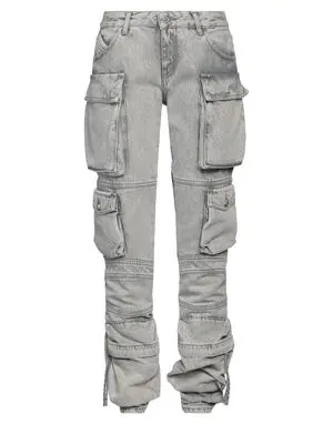 Attico Light Cotton Cargo Jeans - Grey