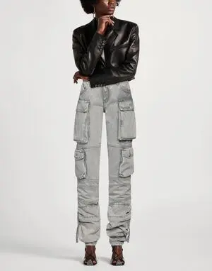 Attico Light Cotton Cargo Jeans - Grey