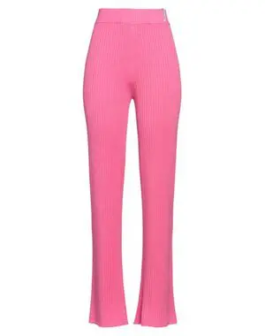 HINNOMINATE Flared Ribbed Knit Pants - Fuchsia
