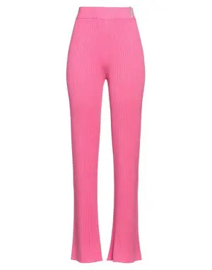 HINNOMINATE Flared Ribbed Knit Pants - Fuchsia