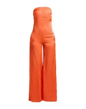 MANILA GRACE Jacquard Jumpsuit - Orange