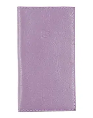 Il Bisonte Document Holder Tan Cowhide - Purple