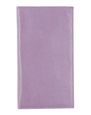 Il Bisonte Document Holder Tan Cowhide - Purple