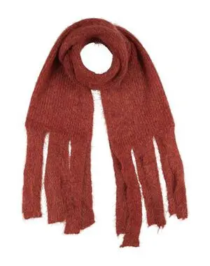 Alpha Studio Woman Scarf Charcoal Size - Wool, Polyamide Rust