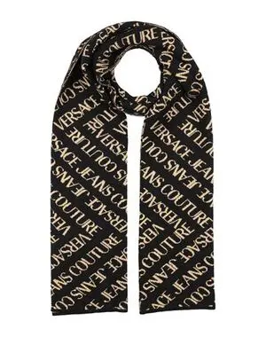 Versace Scarf Wool, Acrylic, Viscose, Polyamide, Metallic Fiber - Black