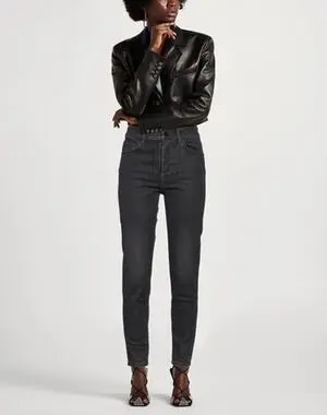 Armani Exchange Tapered Jeans With Brand Logo - Black