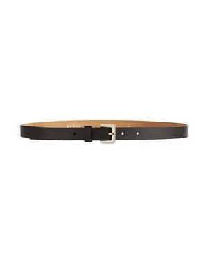 CARACTÈRE Leather Belt With Buckle - Brown
