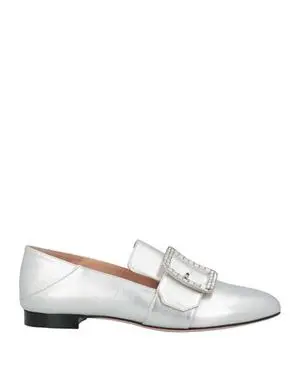 Bally Silver Tone Flats For Women