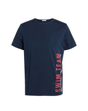 BIKKEMBERGS Man T-shirt Red Size M Cotton, Elastane Blue