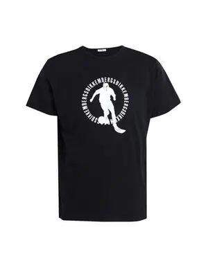 BIKKEMBERGS Man T-shirt Red Size M Cotton, Elastane Black