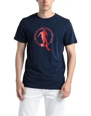 BIKKEMBERGS T-shirt Size Cotton, Elastane - Blue