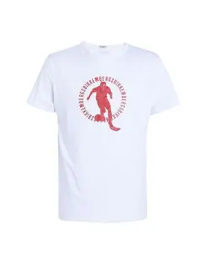 BIKKEMBERGS T-shirt Size Cotton, Elastane - White