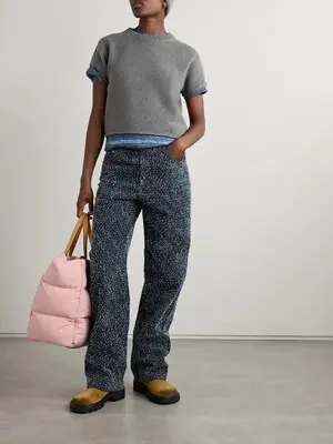 THE ELDER STATESMAN Cashmere Boxy Sweater - Gray