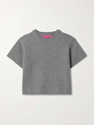 THE ELDER STATESMAN Cashmere Boxy Sweater - Gray
