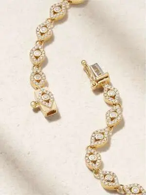 SYDNEY EVAN Small Evil Eye Diamond Necklace
