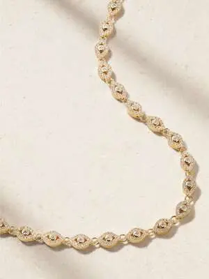 SYDNEY EVAN Small Evil Eye Diamond Necklace
