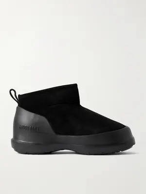 Moon Boot Luna Low Suede Boots - Black