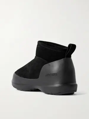 Moon Boot Luna Low Suede Boots - Black