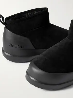 Moon Boot Luna Low Suede Boots - Black